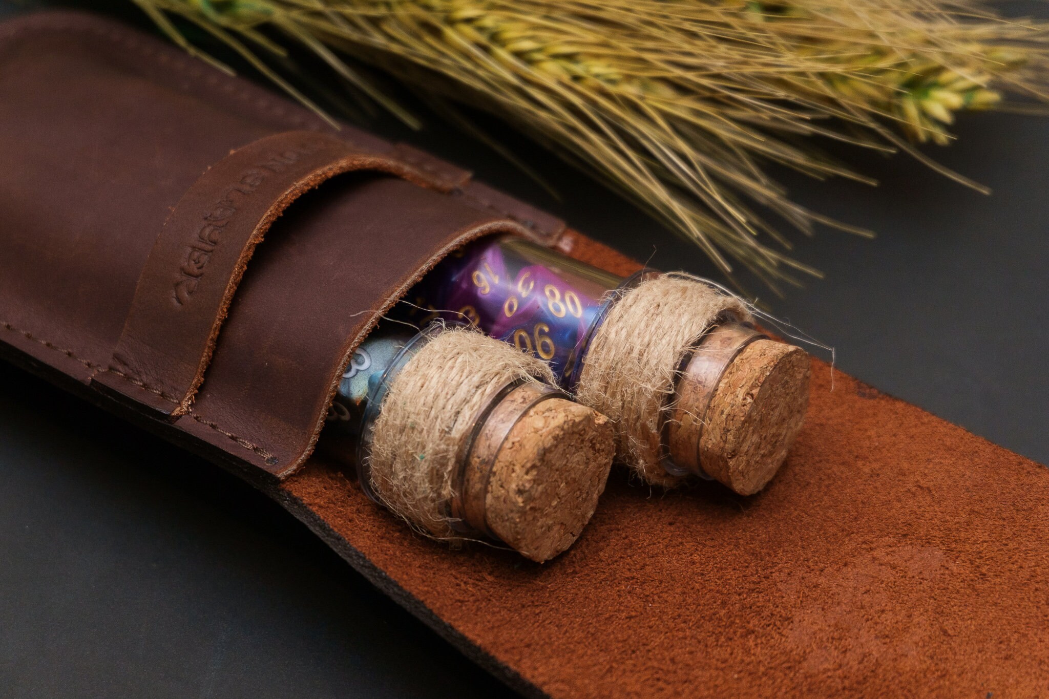 RPG Dice Potion Bag With Fantasy Dice Potion Flask Set: Dark - Etsy UK