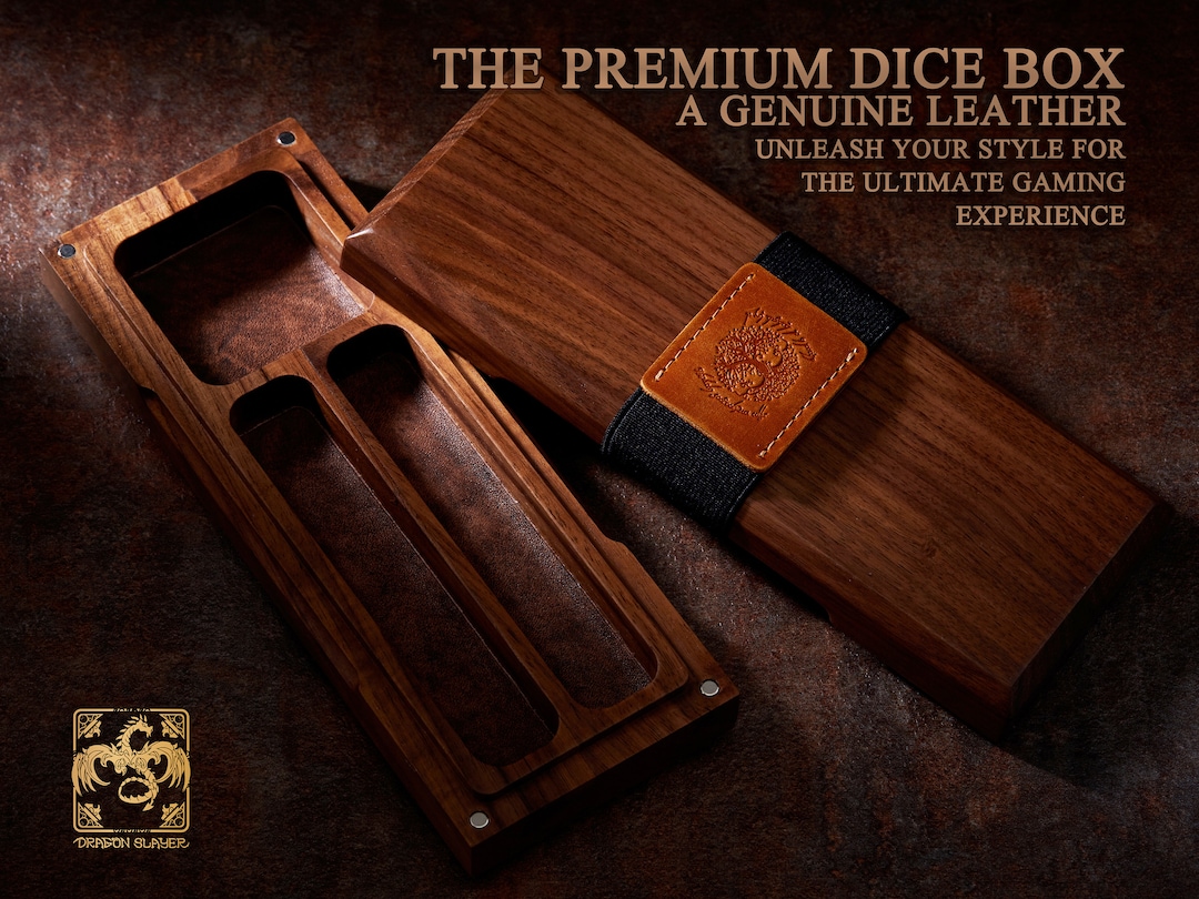 Game Master Dice Box With Leather Strap | Dnd & MTG RPG Dice Chest for ...