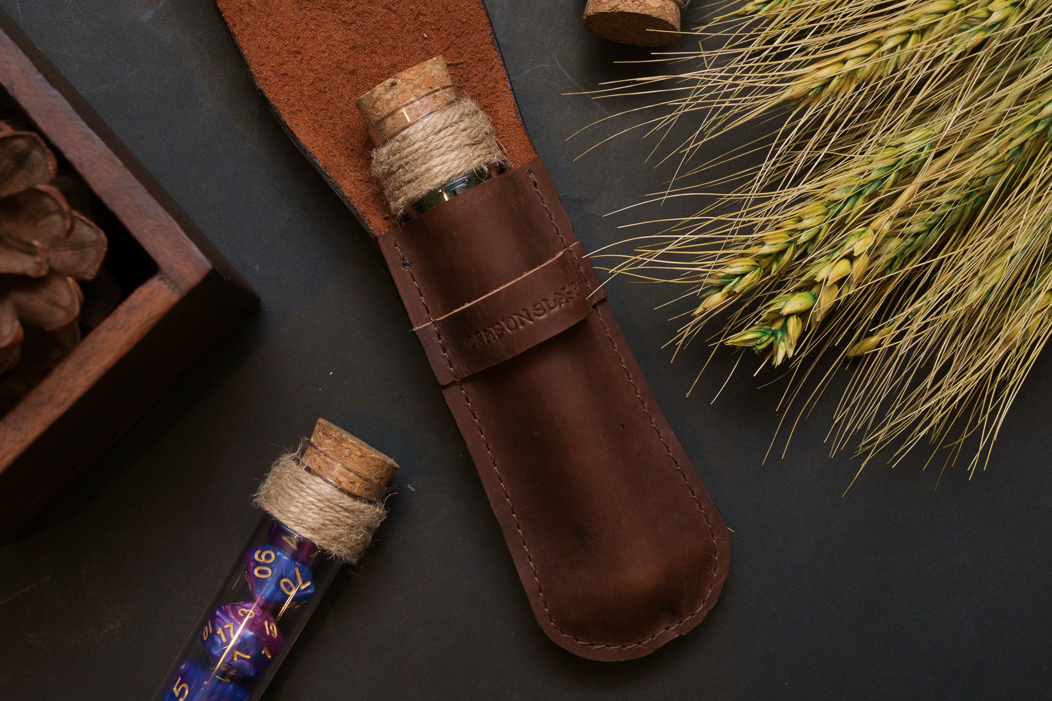 RPG Dice Potion Bag With Fantasy Dice Potion Flask Set: Dark - Etsy UK