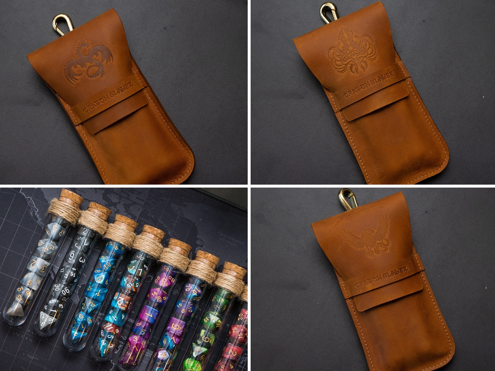 RPG Dice Potion Bag With Fantasy Dice Potion Flask Set: Tan | Etsy UK