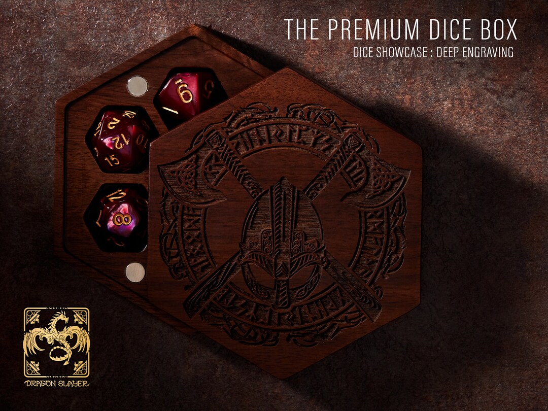 The Viking Dice Box | Premium Dice Box Dnd | Dice Chest Case Holder ...