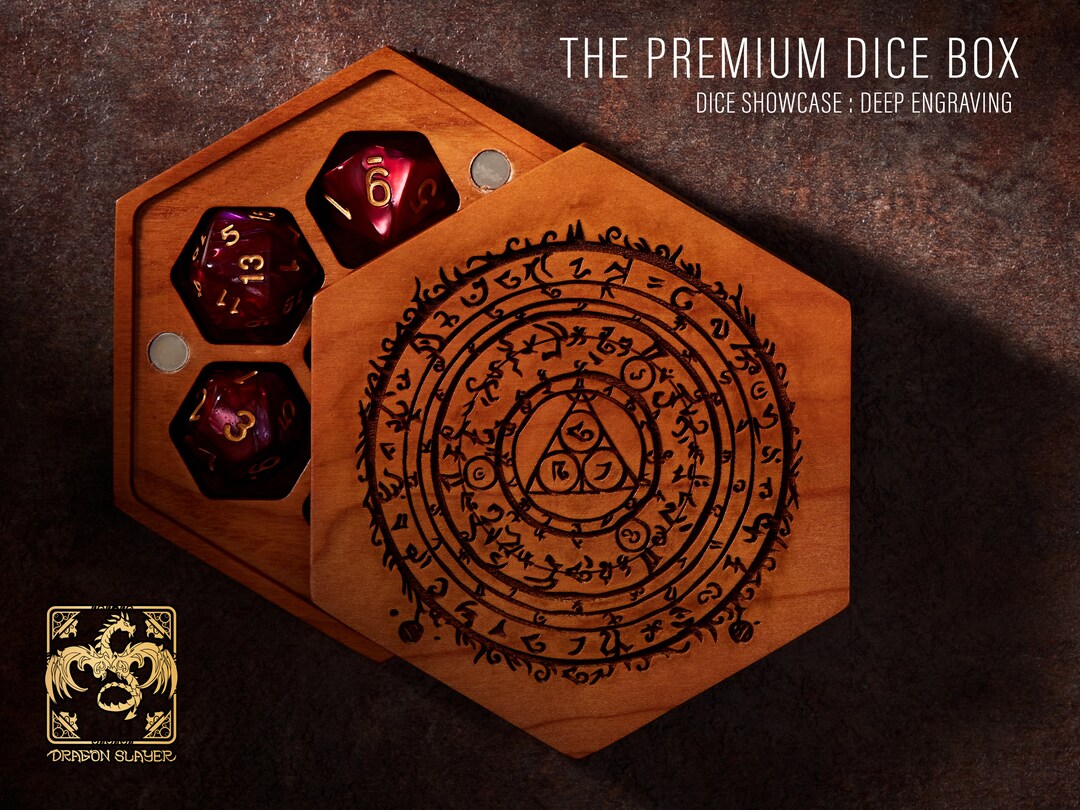 The Magic Spell Dice Box | Premium Dicebox Dnd | Dice Chest Case Holder ...