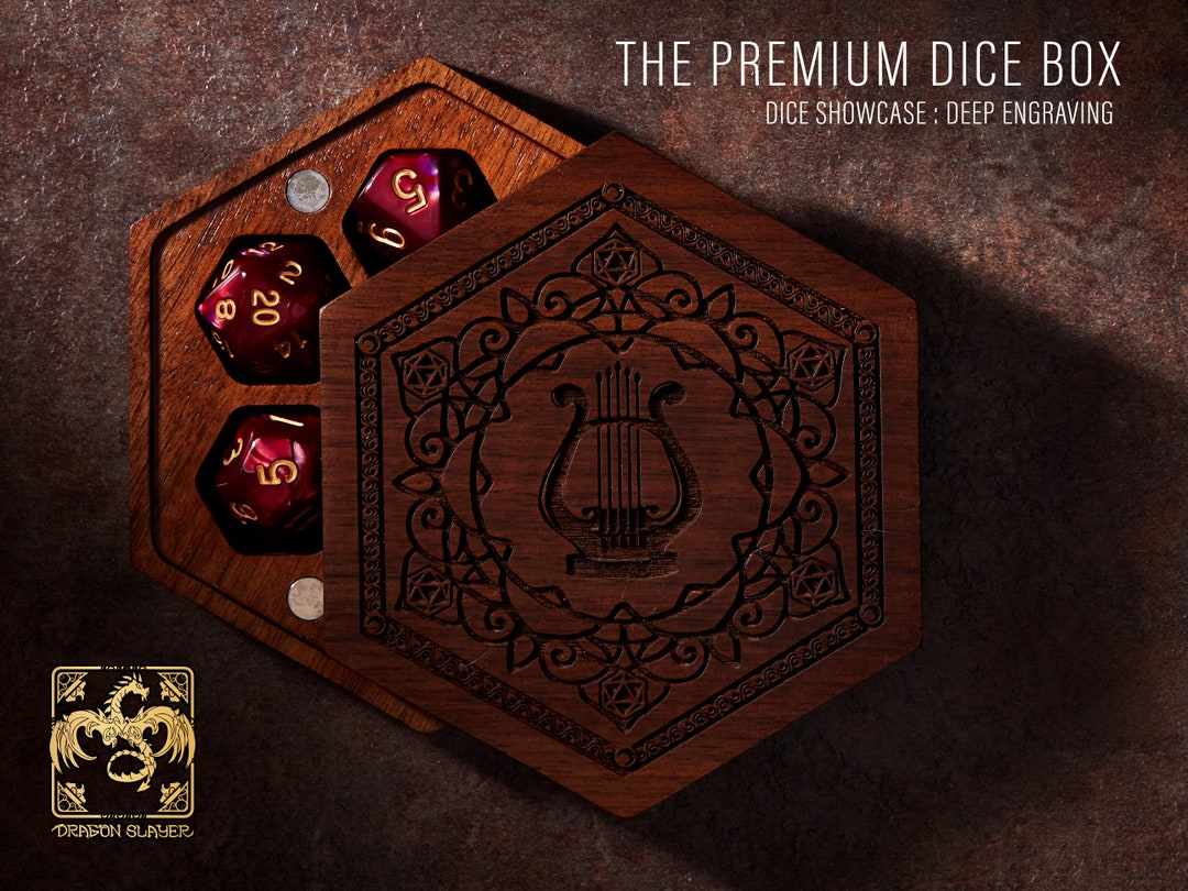The Bard Dice Box | Premium Dice Box Dnd | Dice Chest Case Holder ...