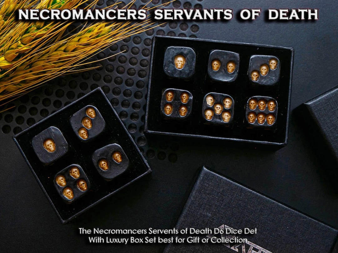 Necromancer Resin Dice Set: Reaper Skull D6 - Tabletop Gaming - Etsy