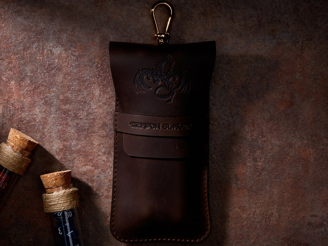 Elder Dragon RPG Double Potion Bag | Large Dice Bag | Dark Brown ...