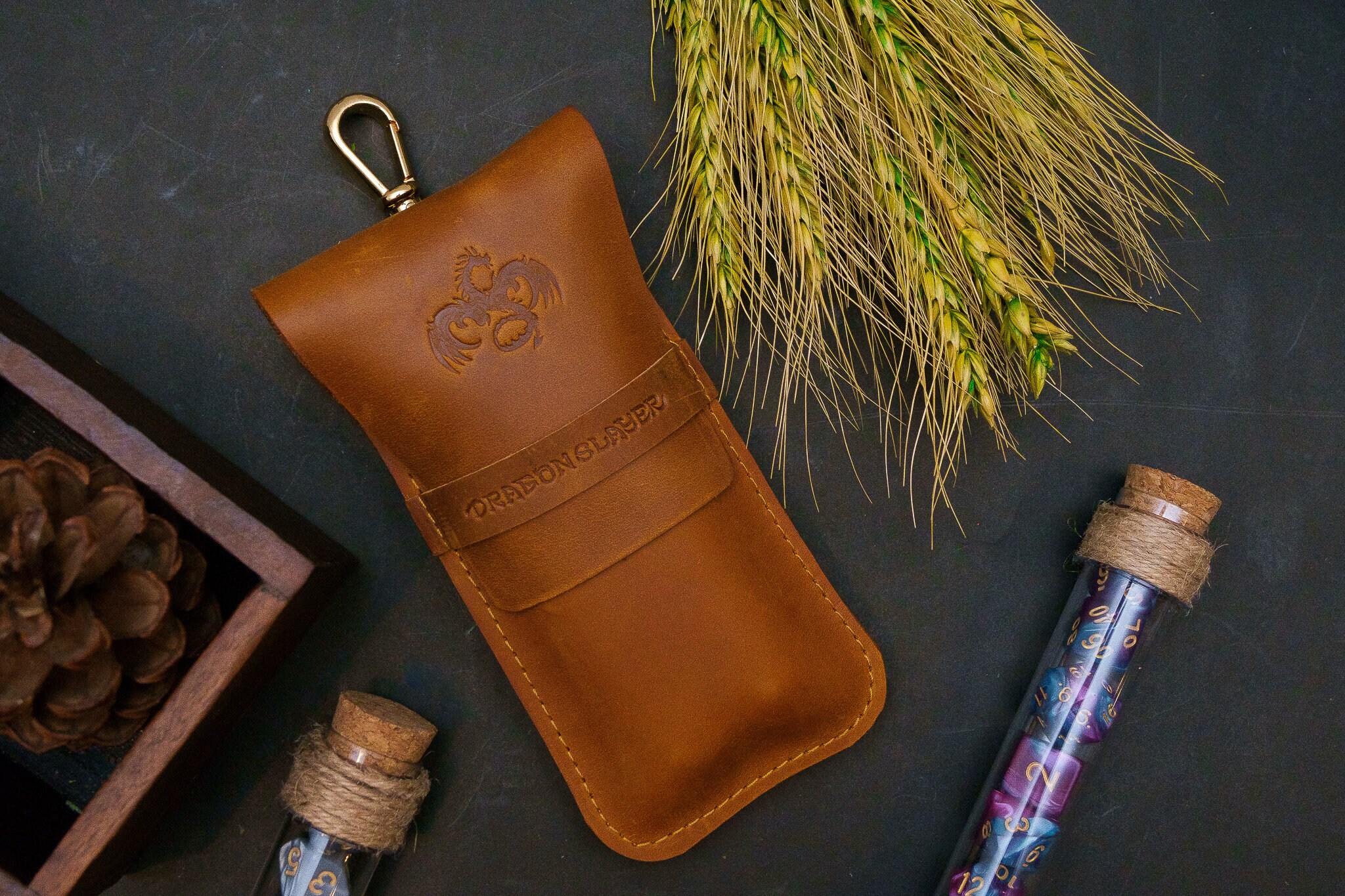 RPG Dice Potion Bag With Fantasy Dice Potion Flask Set: Tan - Etsy UK