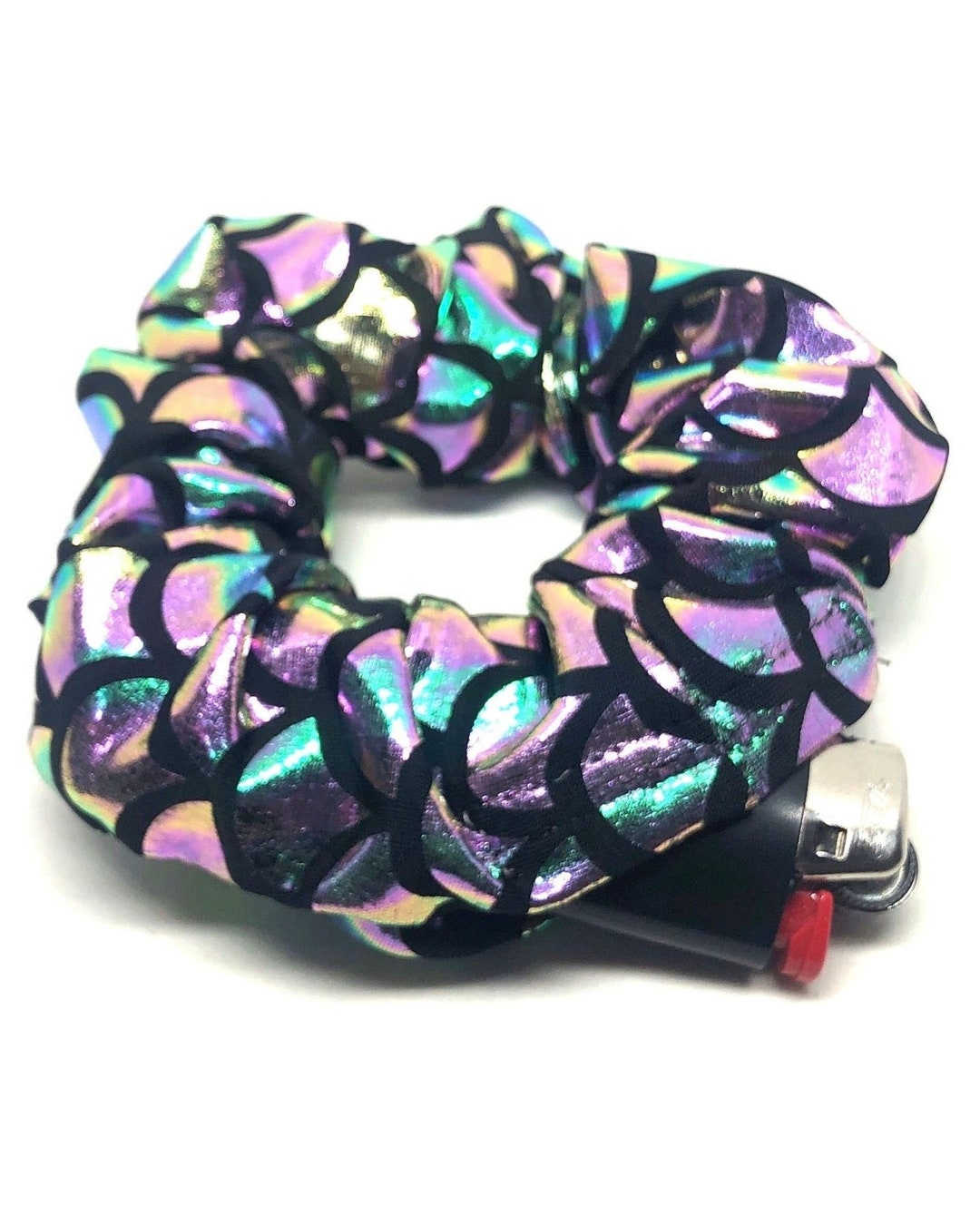 Mermaid Stashie velcro Scrunchie Rave Scrunchie Stash - Etsy