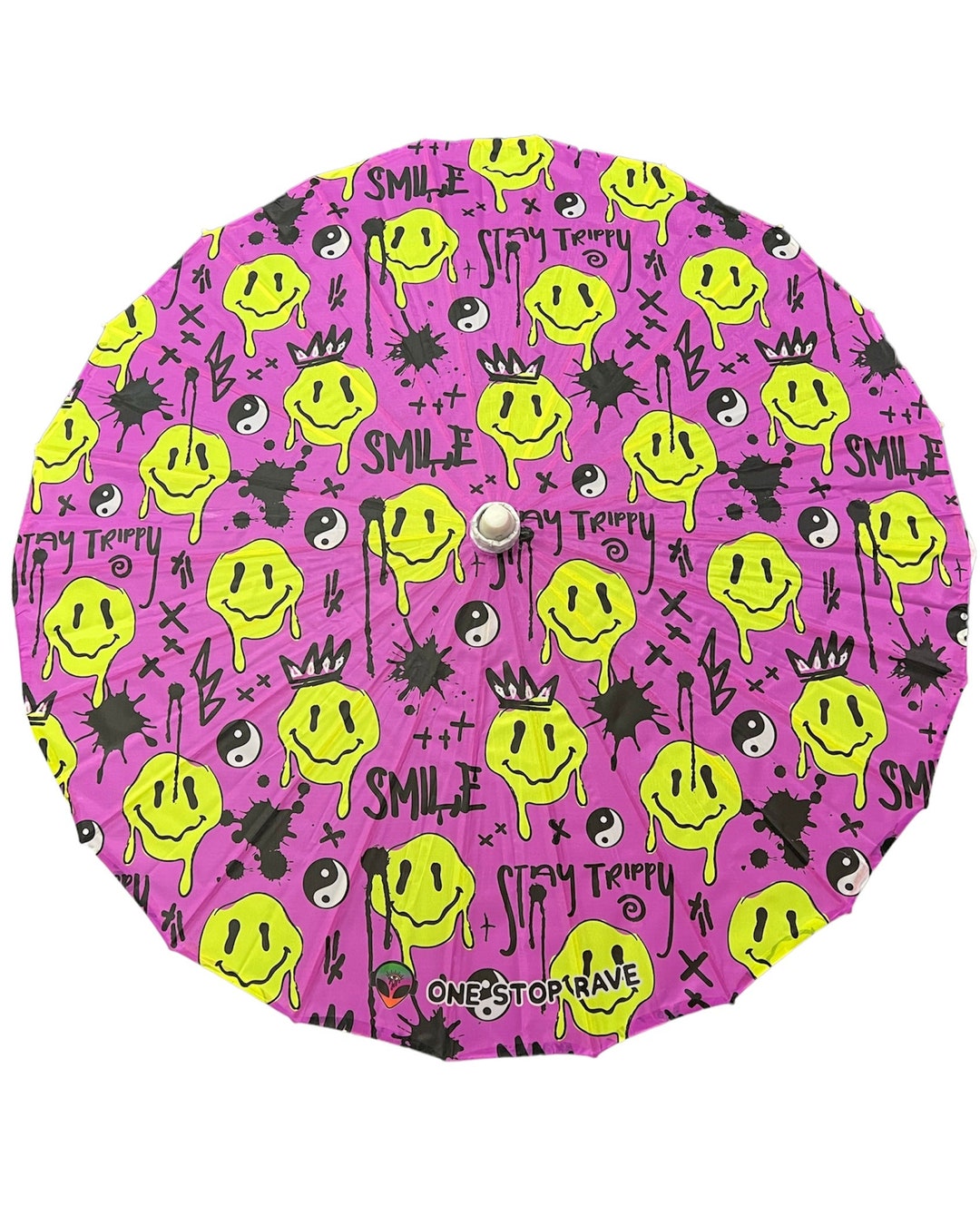 Smile Splatter Parasol Festival Parasol Rave Parasol Festival Umbrella ...