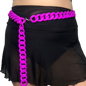 Curb Chain Belts | Rave Belt - Rave Jewelry - Chain Belt - Rave Wear ...