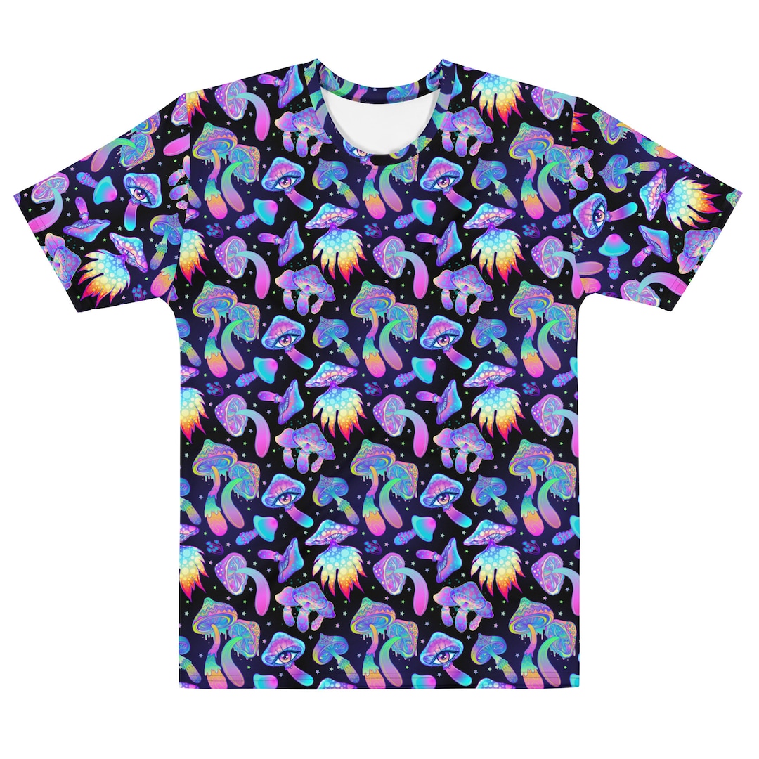 Shroomin Black T-shirt (rave Shirt, Rave T-shirt, Mens Rave Clothes ...