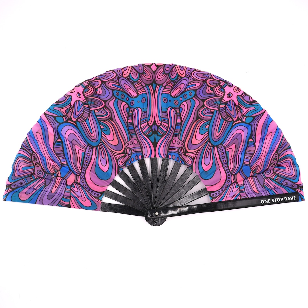 Mind Bender Hand Fan | Rave Hand Fan - Festival Hand Fan - Rave Fan ...