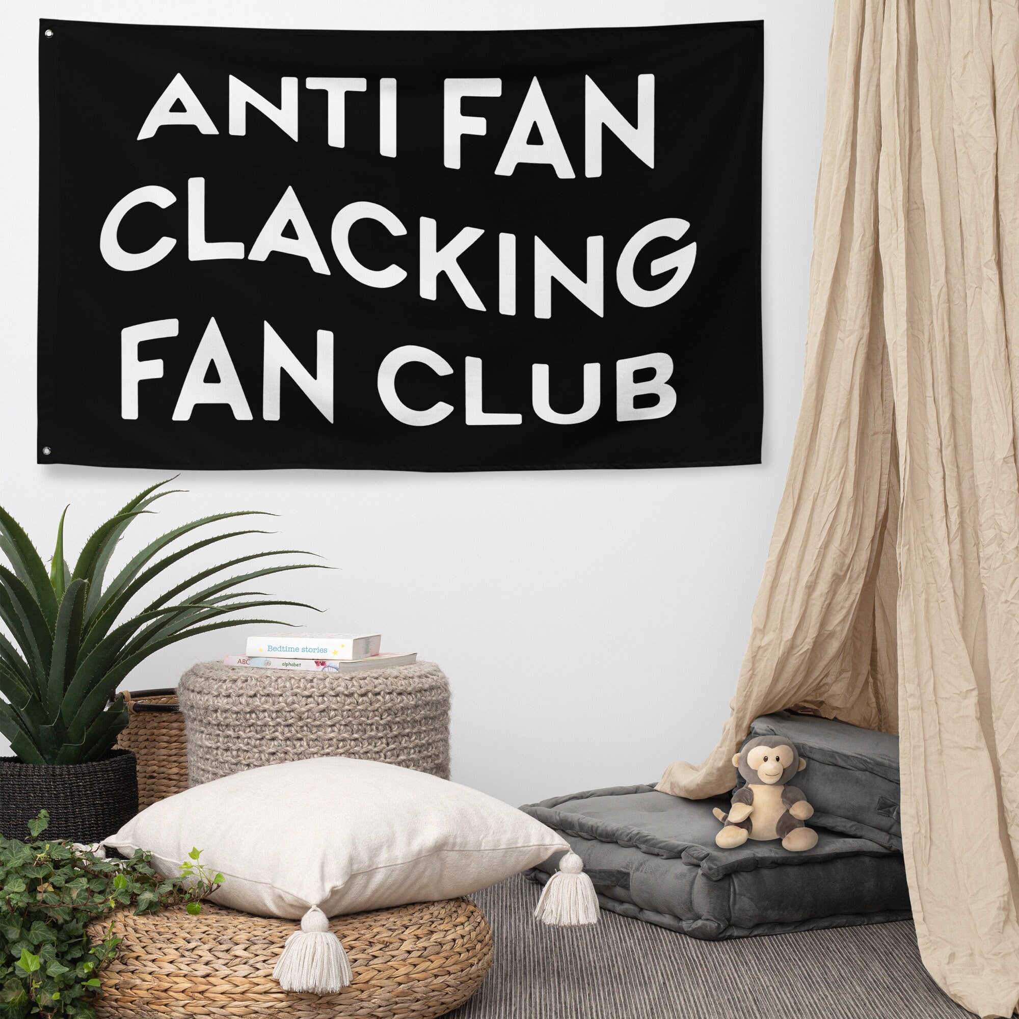 Anti Fan Clacking Fan Club Rave Flag | Rave Flag - Festival Flag - Rave ...
