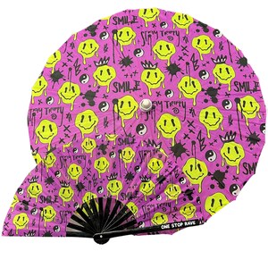 Smile Splatter Parasol | Festival Parasol - Rave Parasol - Festival ...