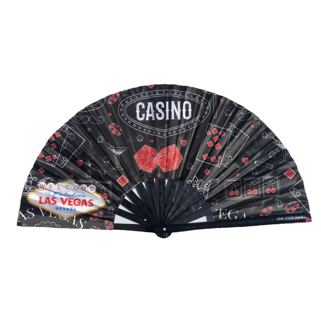 Las Vegas Hand Fan | Sin City Bamboo Rave Clacker - Etsy
