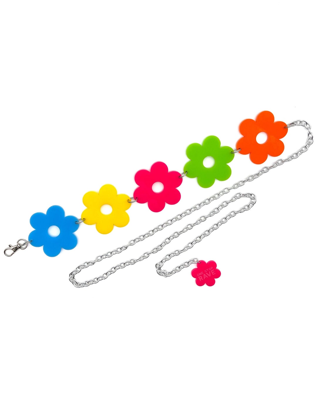 Flower Power Kandi Belt | Rave Belt - Rave Jewelry - Festival Belt ...