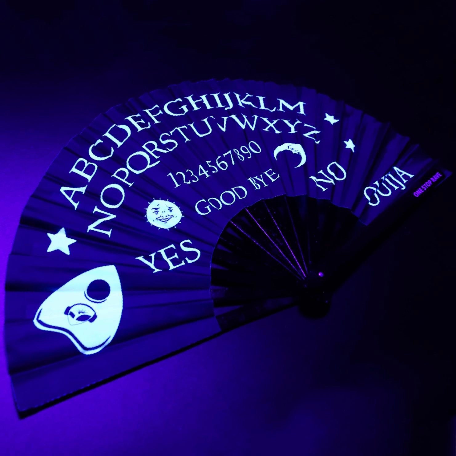 Wake the Dead Hand Fan (rave Hand Fan, Festival Hand Fan, Rave Fan ...