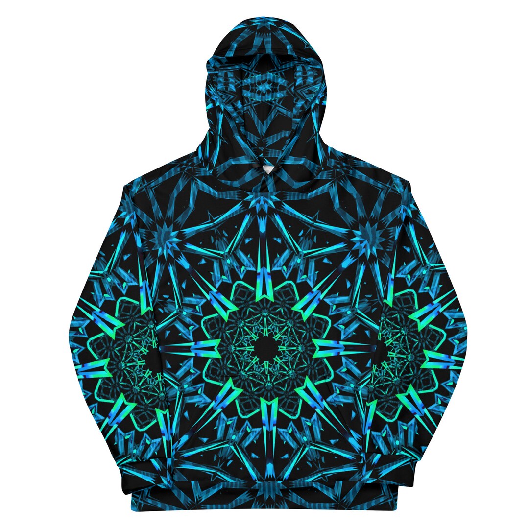 Fractals Recycled Hoodie (rave Jacket, Rave Hoodie, Festival Jacket ...