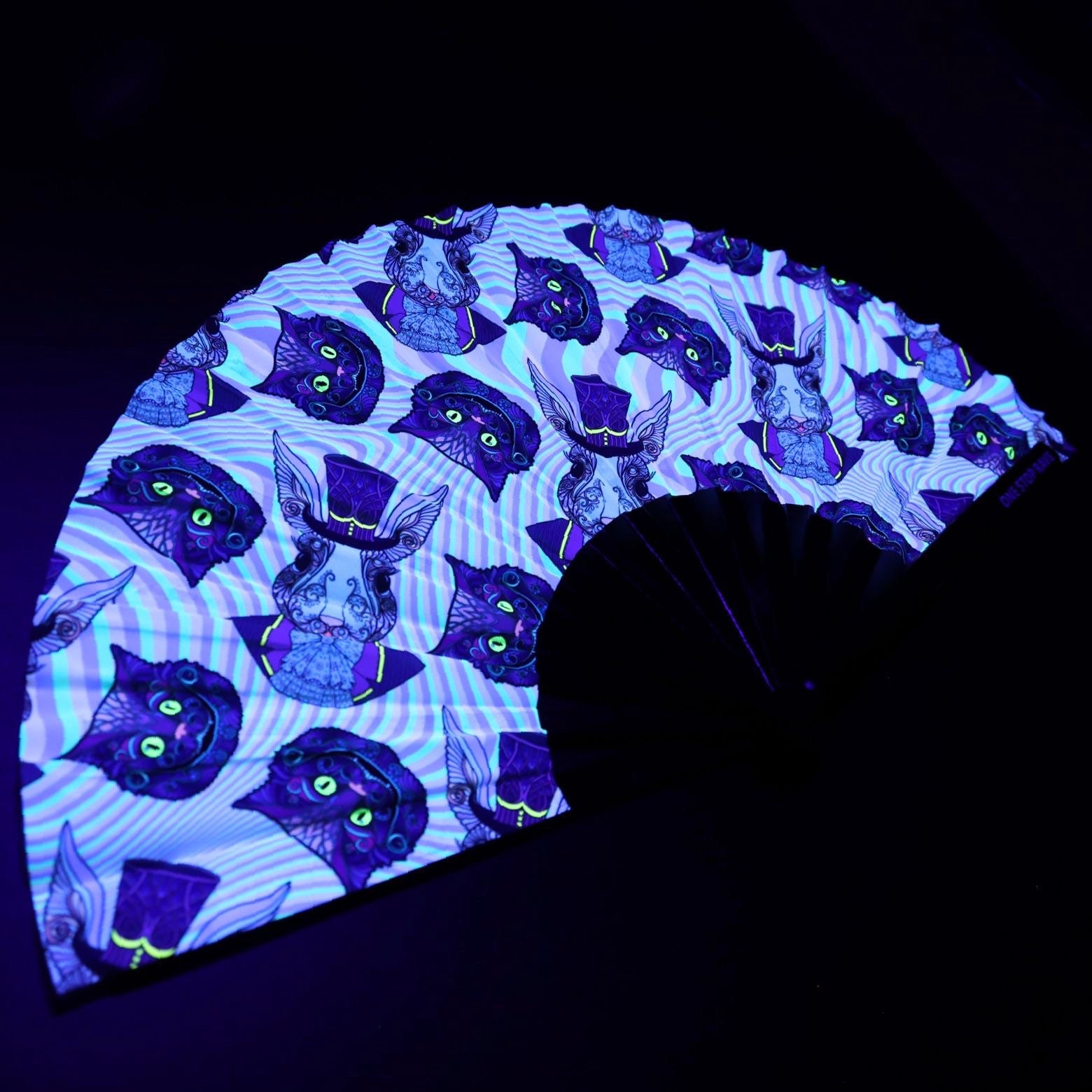 Down the Rabbit Hole Hand Fan | Rave Hand Fan - Festival Hand Fan ...