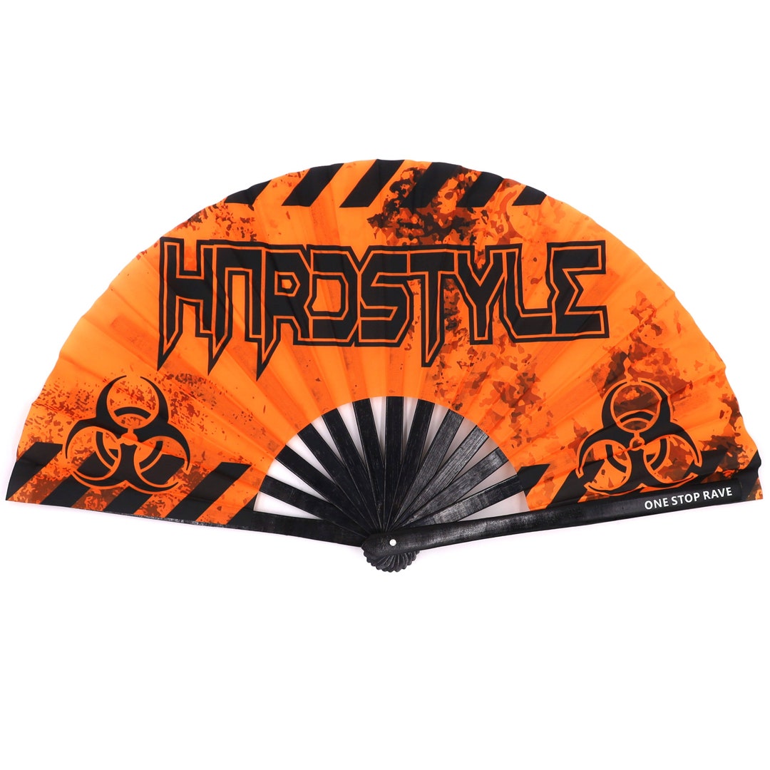 Hardstyle Hand Fan | Rave Hand Fan - Festival Hand Fan - Large Hand Fan ...