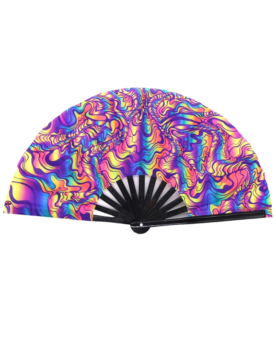 Dreamland Hand Fan Rave Hand Fan Festival Hand Fan Bamboo Hand Fan Uv ...