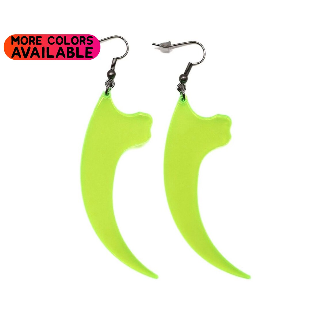 Raptor Claw Earrings | Dinosaur Earrings, Rave Earrings, Rave Jewelry ...