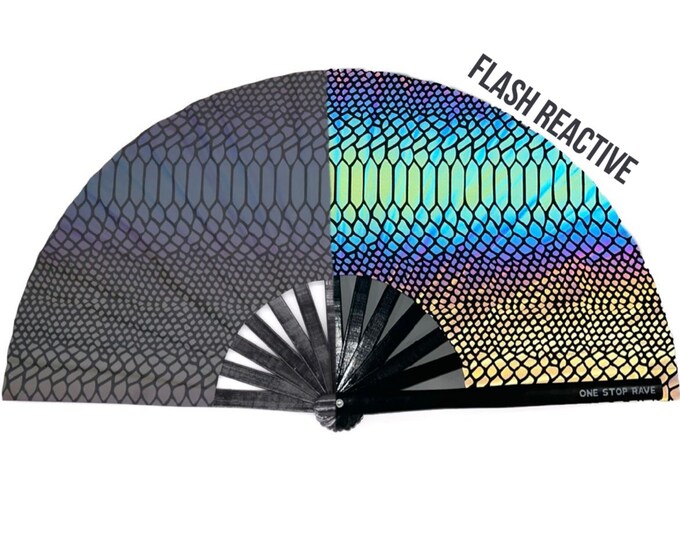 Dragonfly Reflective Hand Fan rave Fan, Festival Fan, Rave Hand Fan ...