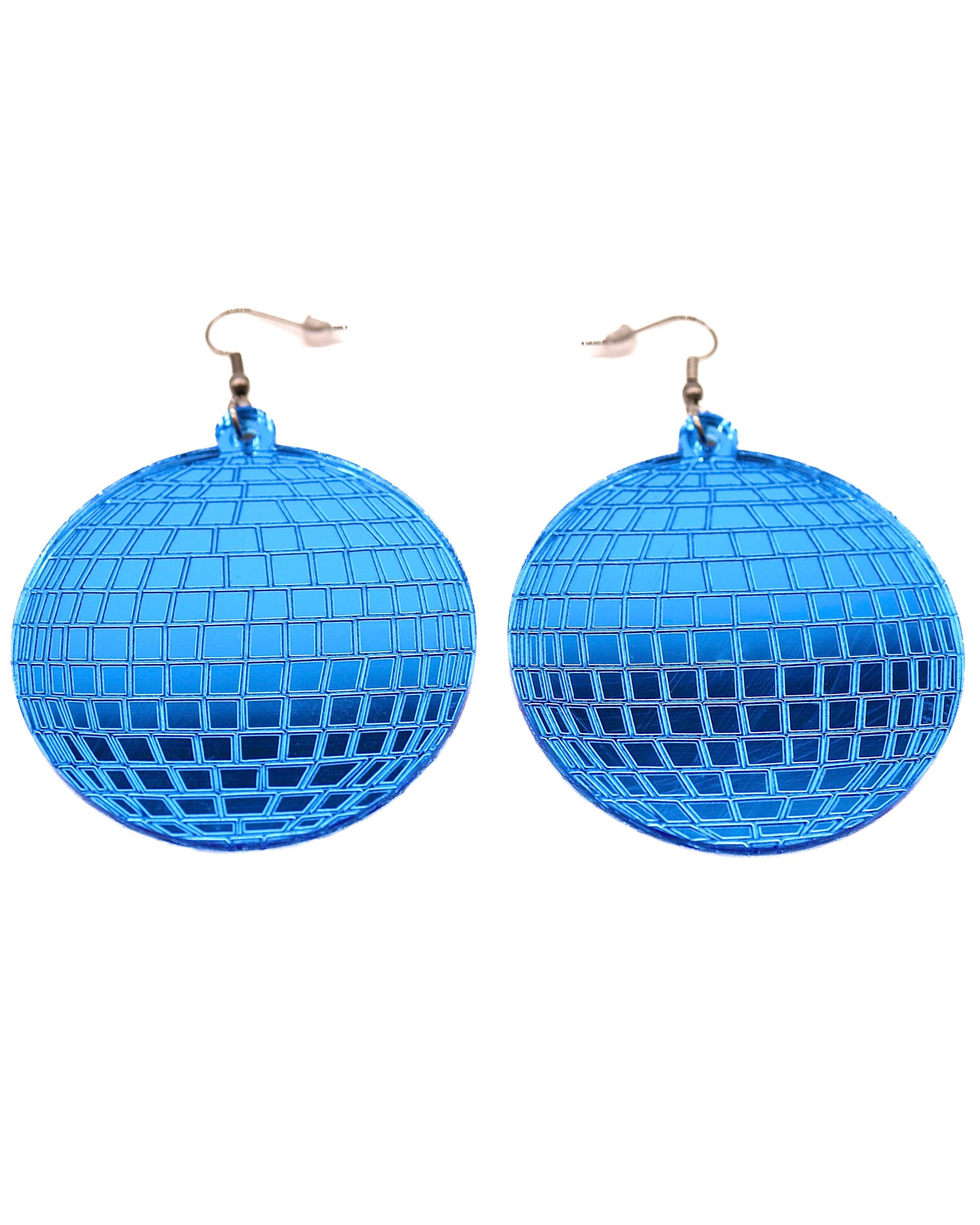 Uv-reactive Disco Ball Earrings | Rave EDM Techno Jewelry - Etsy