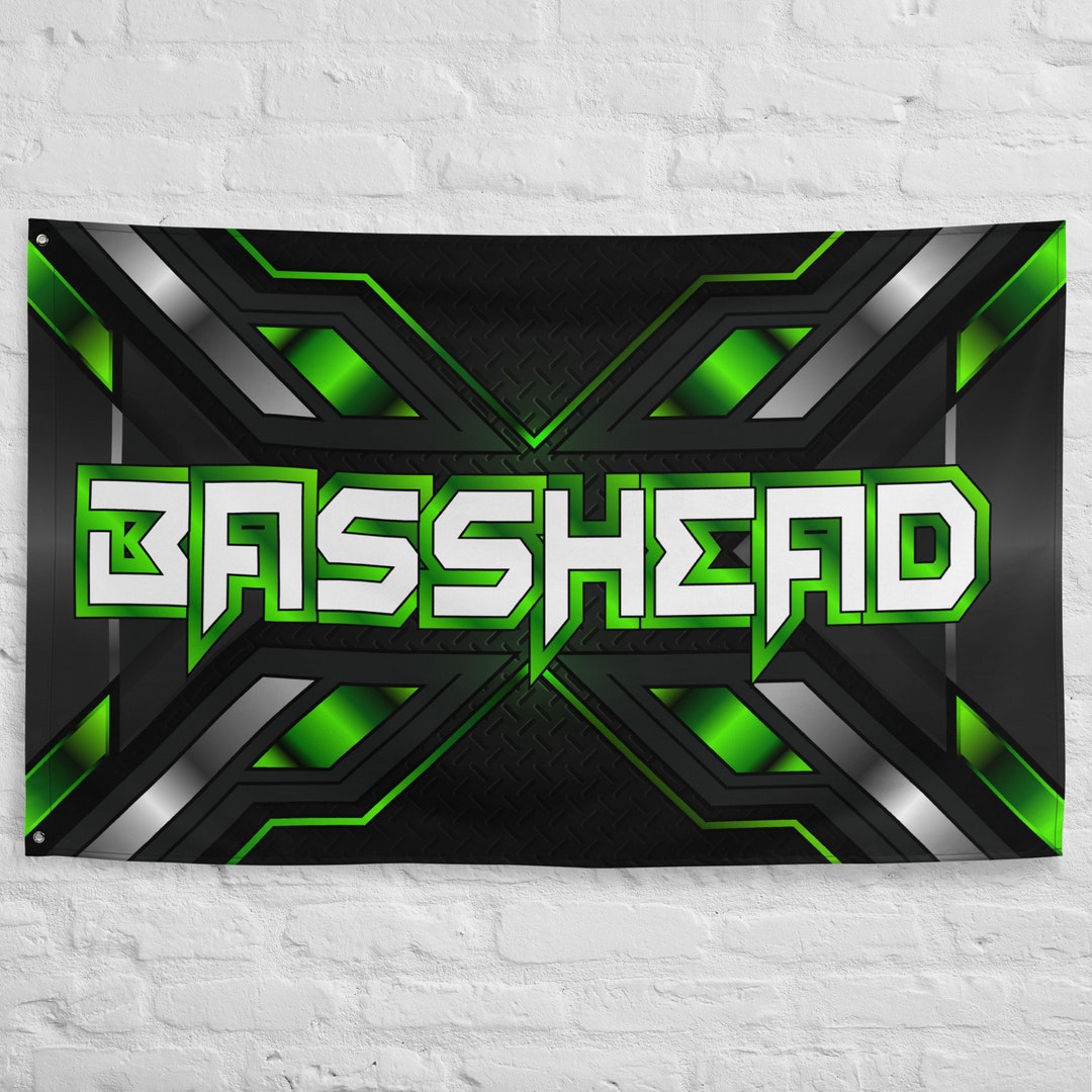 Basshead Flag (rave Flag, Rave Totem, Festival Flag, Festival Totem ...