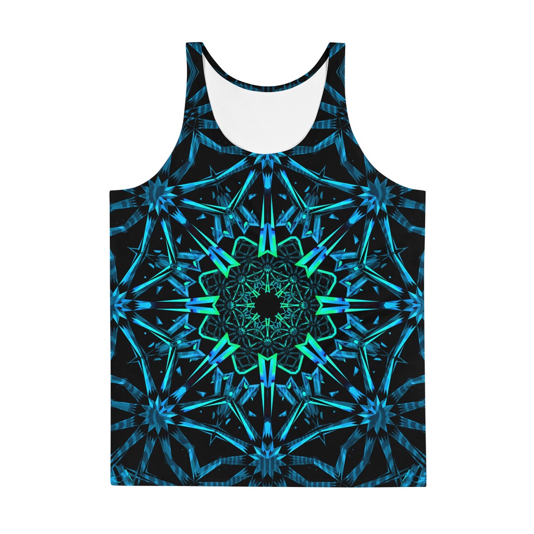 Fractals Tank Top (mens Rave Outfit, Rave Tank Top, Festival Tank Top ...