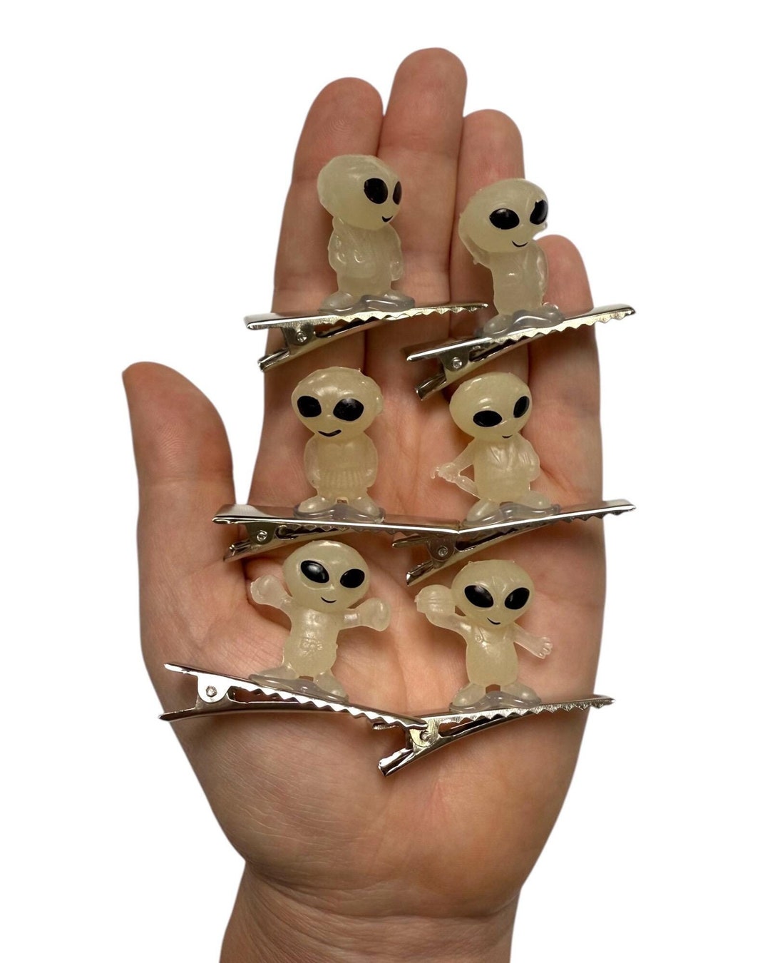 Glow in the Dark Alien Sprout Clips 6-PC Set Rave Sprouts Festival ...