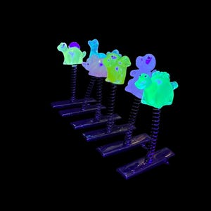 Dinosaur UV Sprout Clips 6-PC Set | Rave Sprouts - Festival Trinkets ...