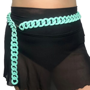 Curb Chain Belts | Rave Belt - Rave Jewelry - Chain Belt - Rave Wear ...