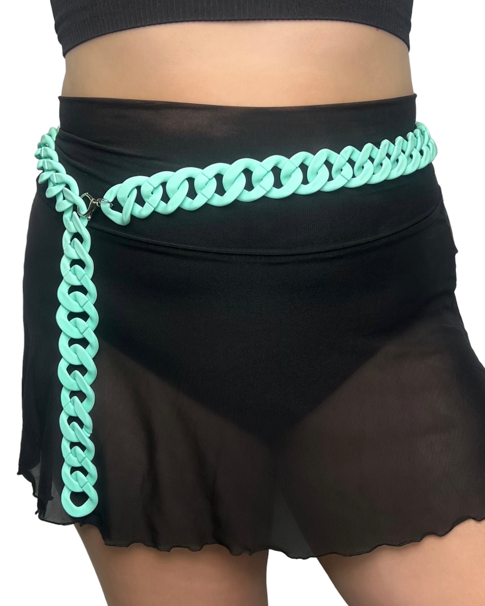 Curb Chain Belts | Rave Belt - Rave Jewelry - Chain Belt - Rave Wear ...