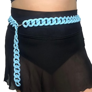 Curb Chain Belts | Rave Belt - Rave Jewelry - Chain Belt - Rave Wear ...