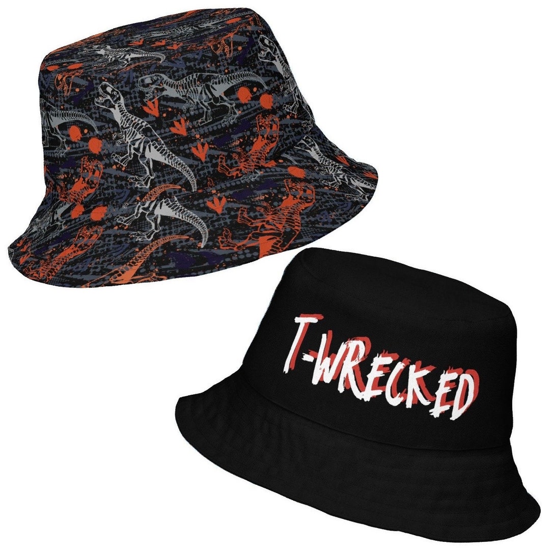 T-wrecked Reversible Bucket Hat | Rave Hat, Festival Hat, Rave Bucket ...