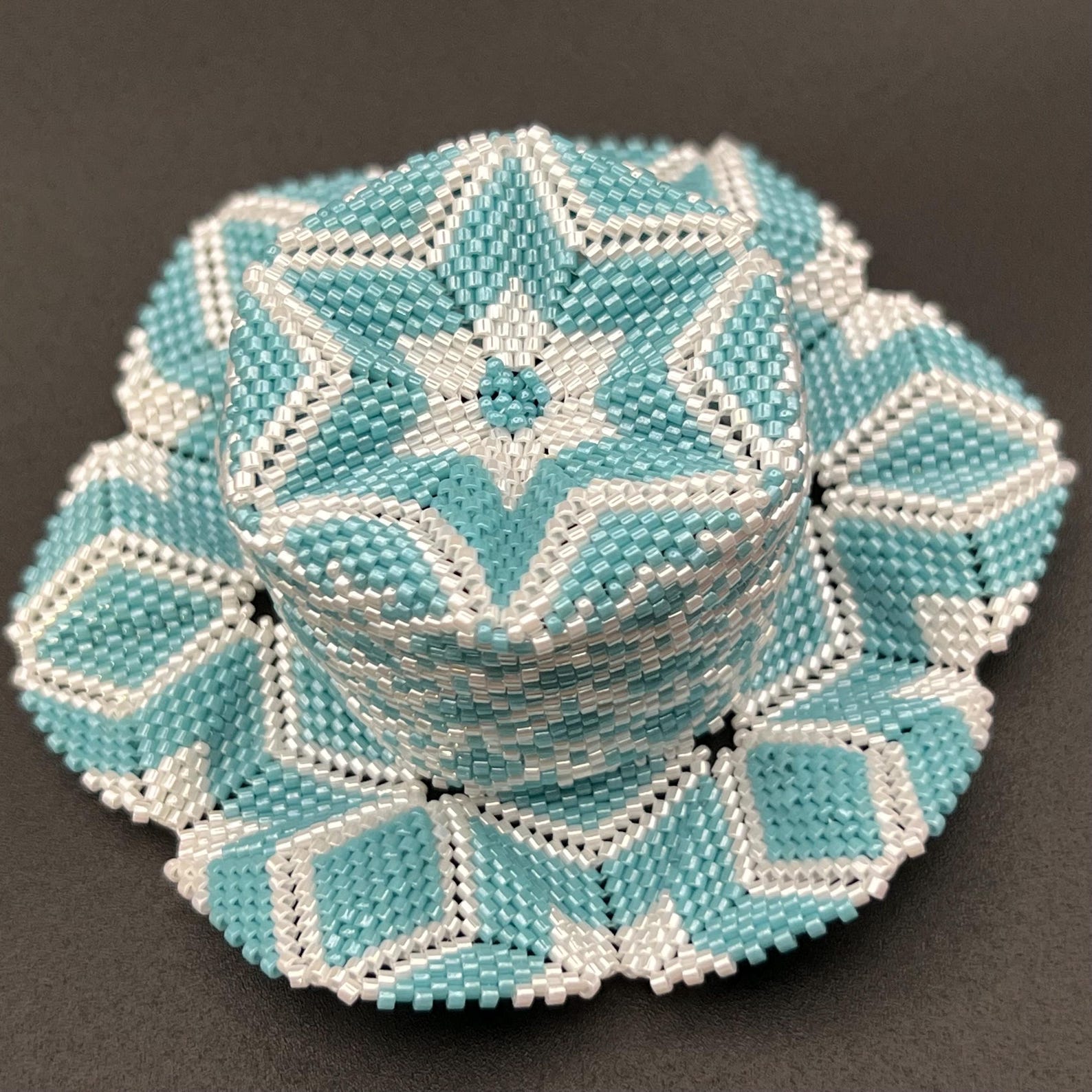 Beaded Trinket Box With Folding Origami Lid - Etsy