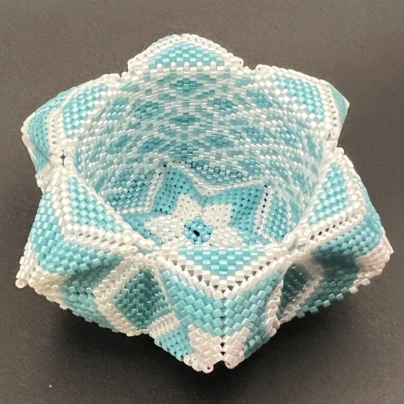 Beaded Trinket Box With Folding Origami Lid - Etsy