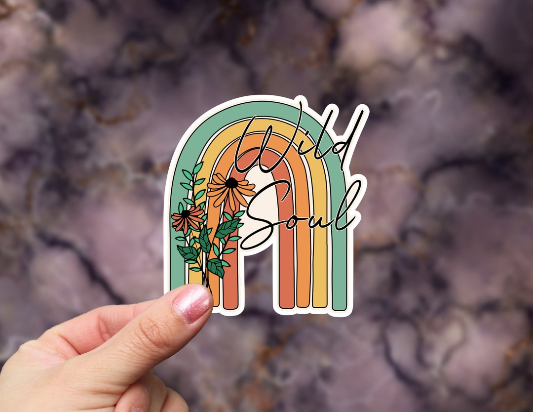 Wild Soul Sticker, Boho Rainbow Sticker - Etsy