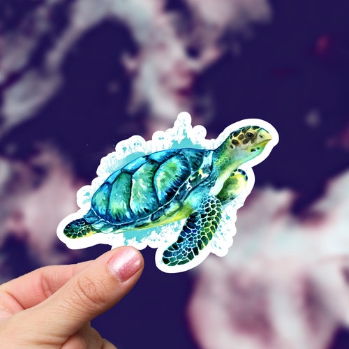 Sea Turtle Sticker - Etsy