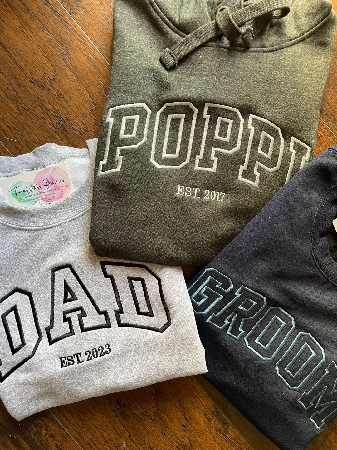 Custom Embroidered Varsity Crewneck Sweater, Custom Varsity Hoodie ...