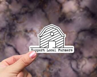 Support Local Farmers Sticker, Support Agriculture Sticker, Support ...