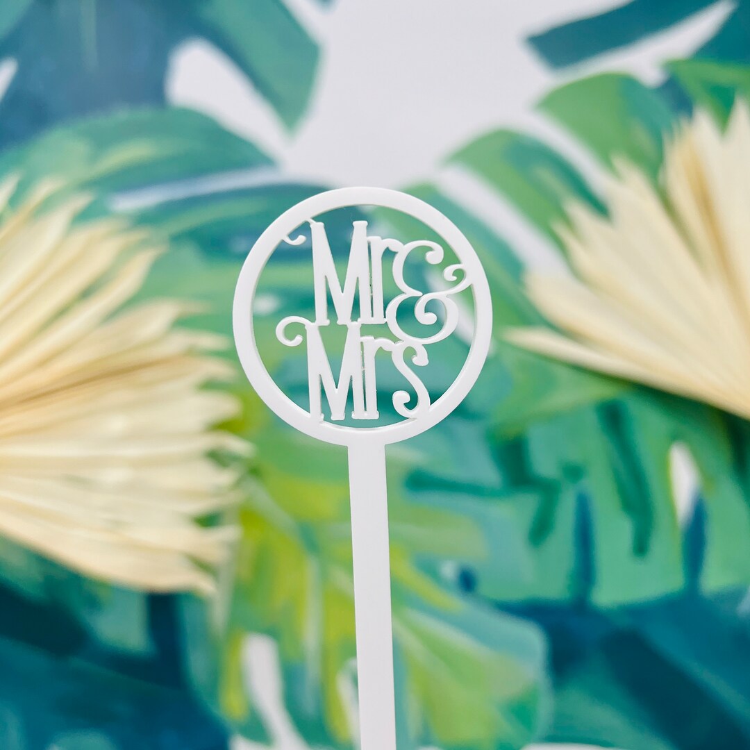 Mr & Mrs Acrylic Stir Stick: Wedding Drink Markers - Etsy