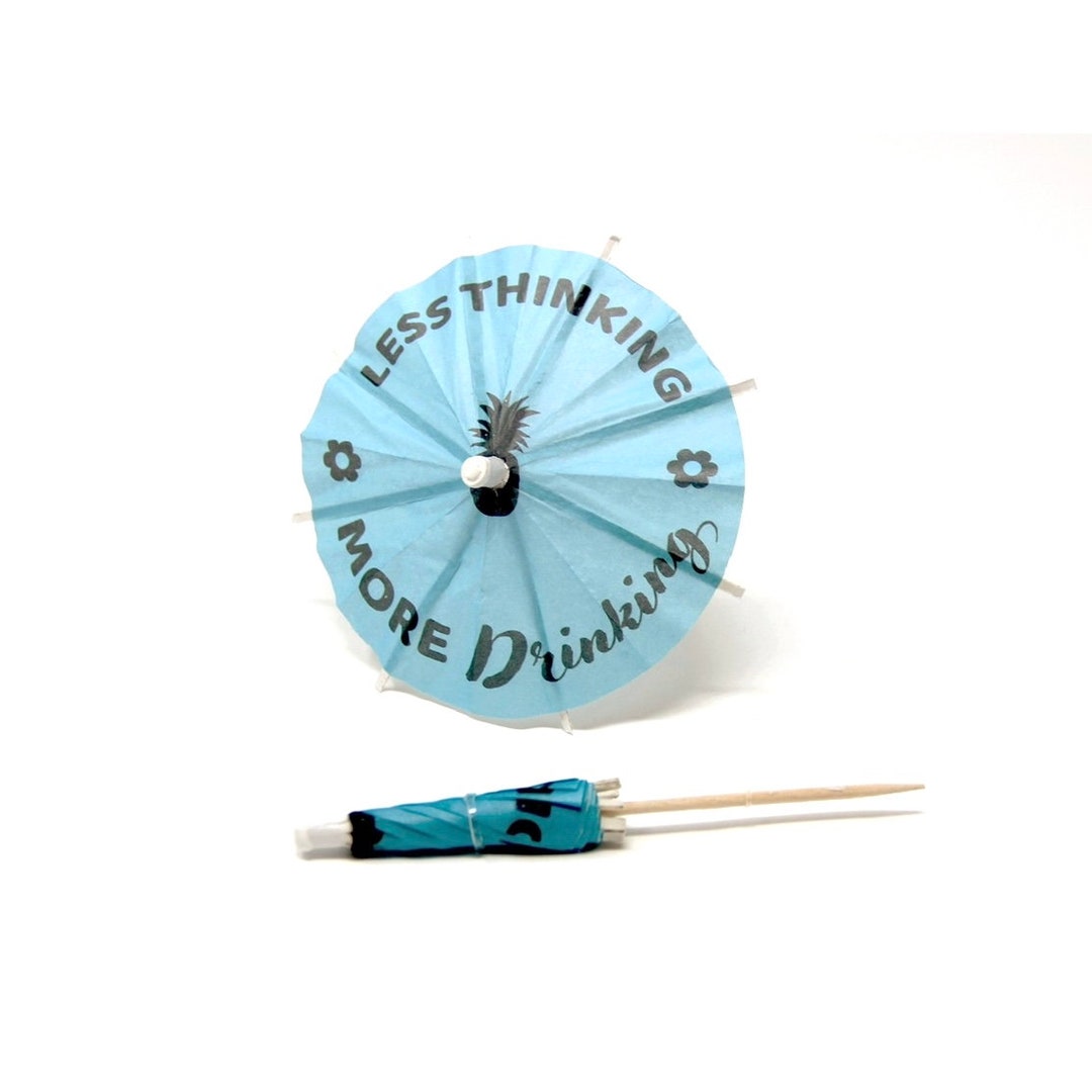 Cocktail Umbrella | Less Thinking More Drinking | 20 Pieces | Drink ...