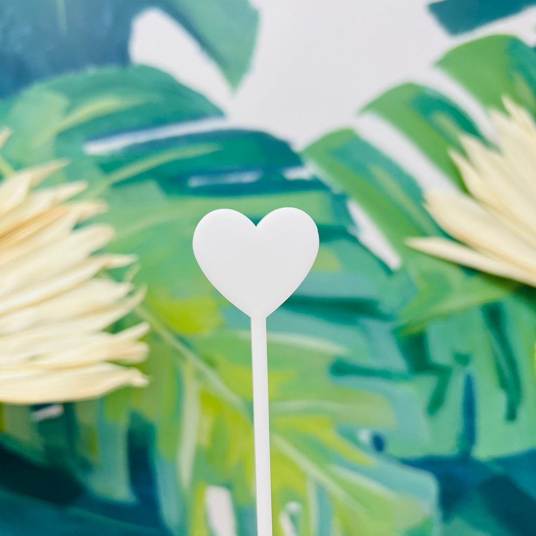 Acrylic Heart Stir Stick: Love Swizzle Drink Marker - Etsy