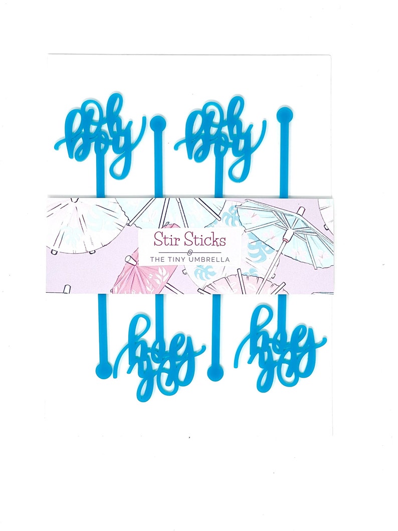Oh Boy Acrylic Stir Stick: Baby Shower Drink Stirrer - Etsy