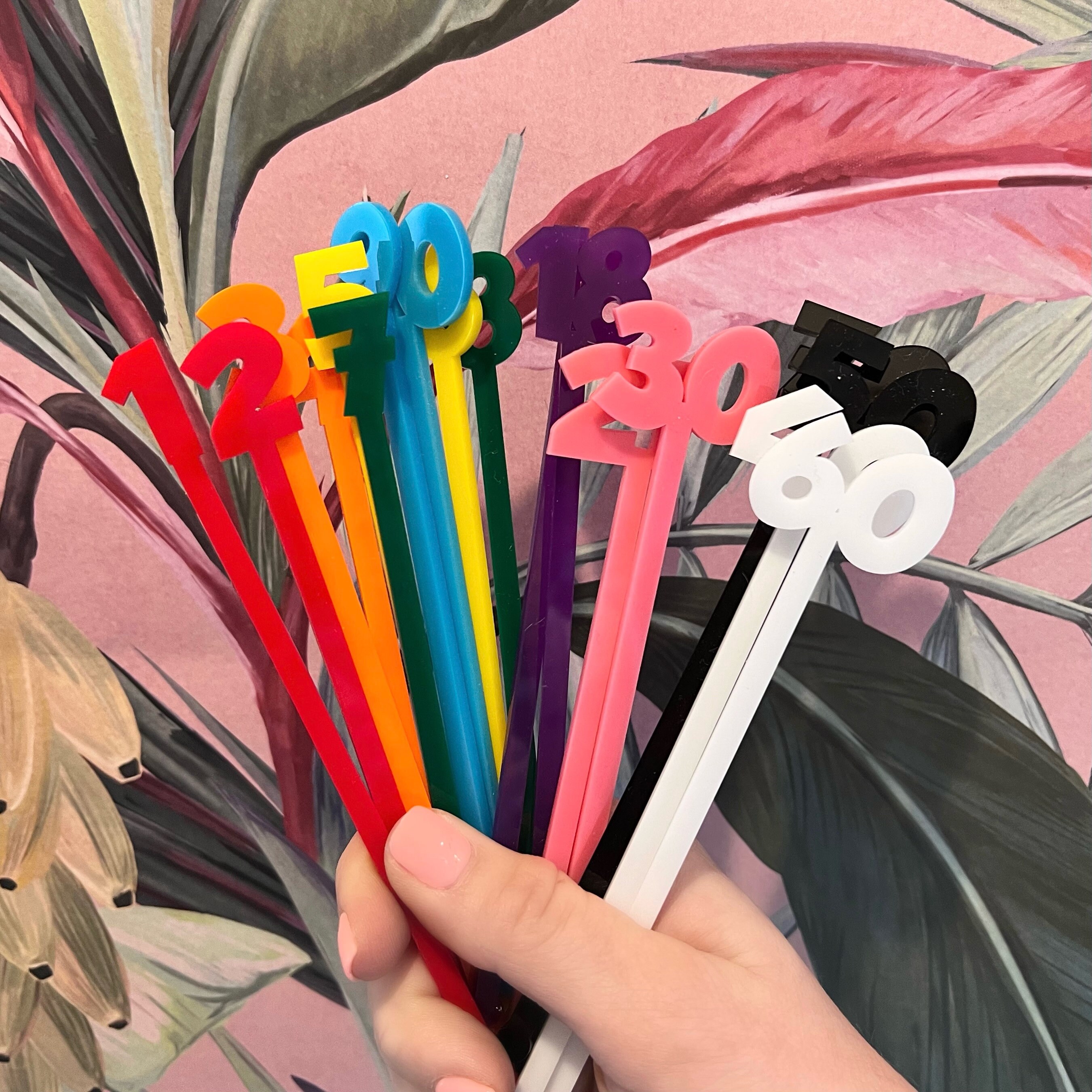 Birthday Number Acrylic Stir Stick: Custom Party Swizzle Stick - Etsy