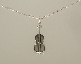 Sterling Silver Cello Pendant - Etsy