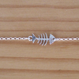 Sterling Silver Fish Bone Bracelet, Fish Bone Bracelet, Silver Bracelet ...