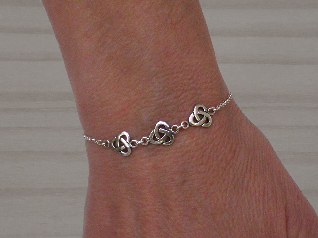 Silver Celtic Bracelet, Celtic Knot Bracelet, Sterling Silver Bracelet ...
