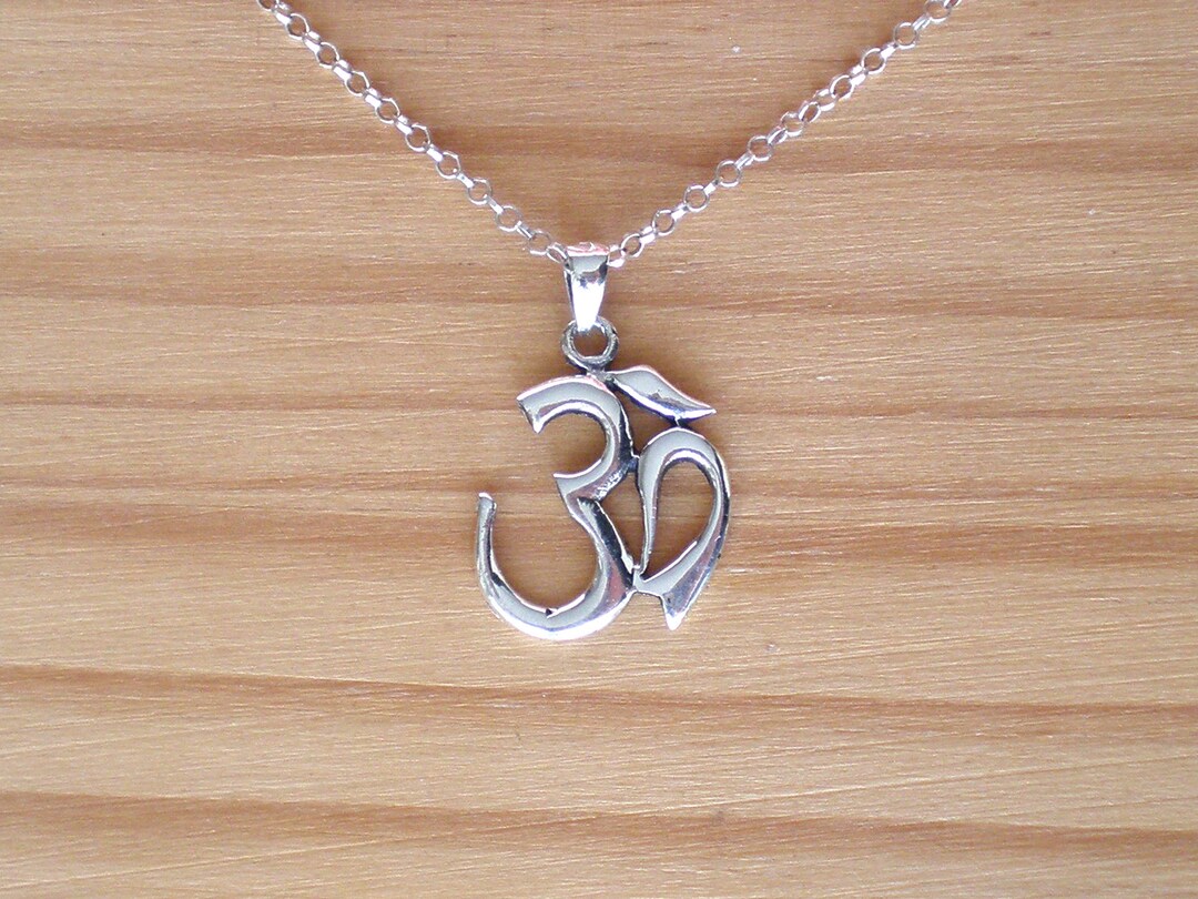 Silver Om Pendant, Sterling Silver Pendant, Om Sterling Silver Pendant ...